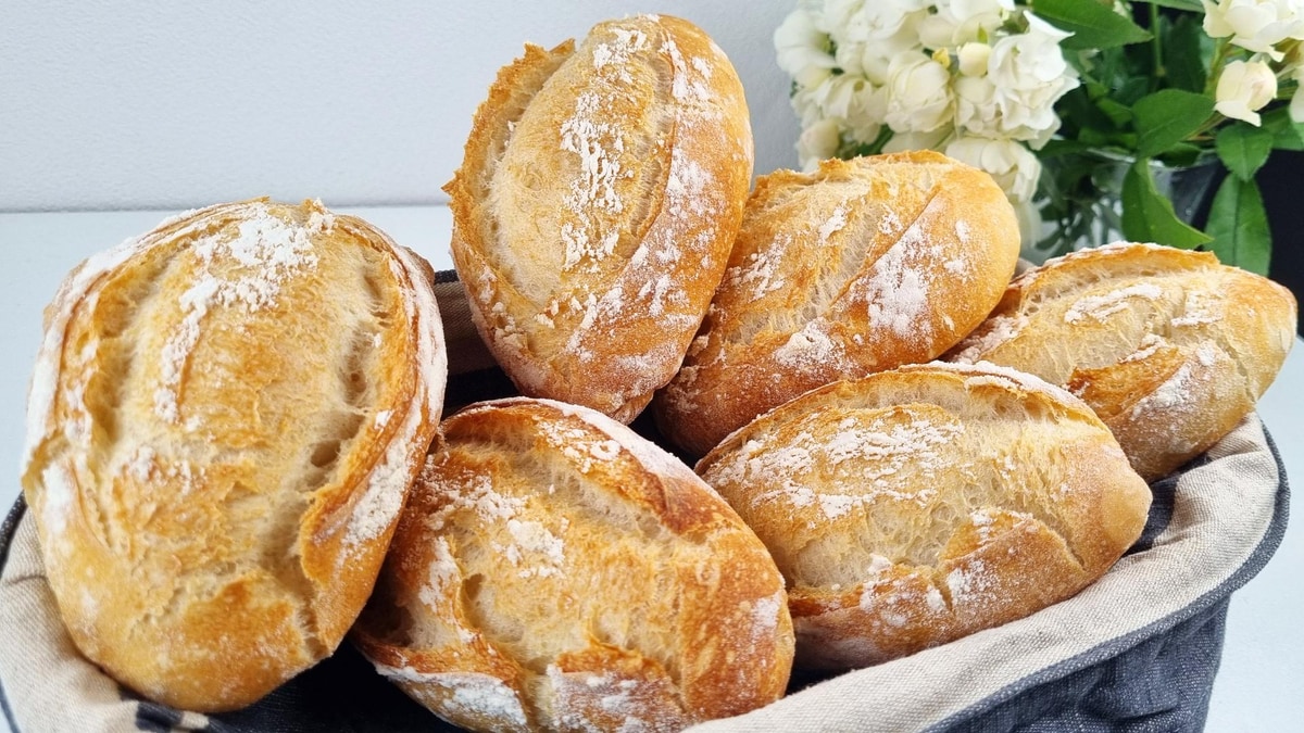 Crispy Crust, Soft Inside Bread - No Knead Method Recipe | Food Language